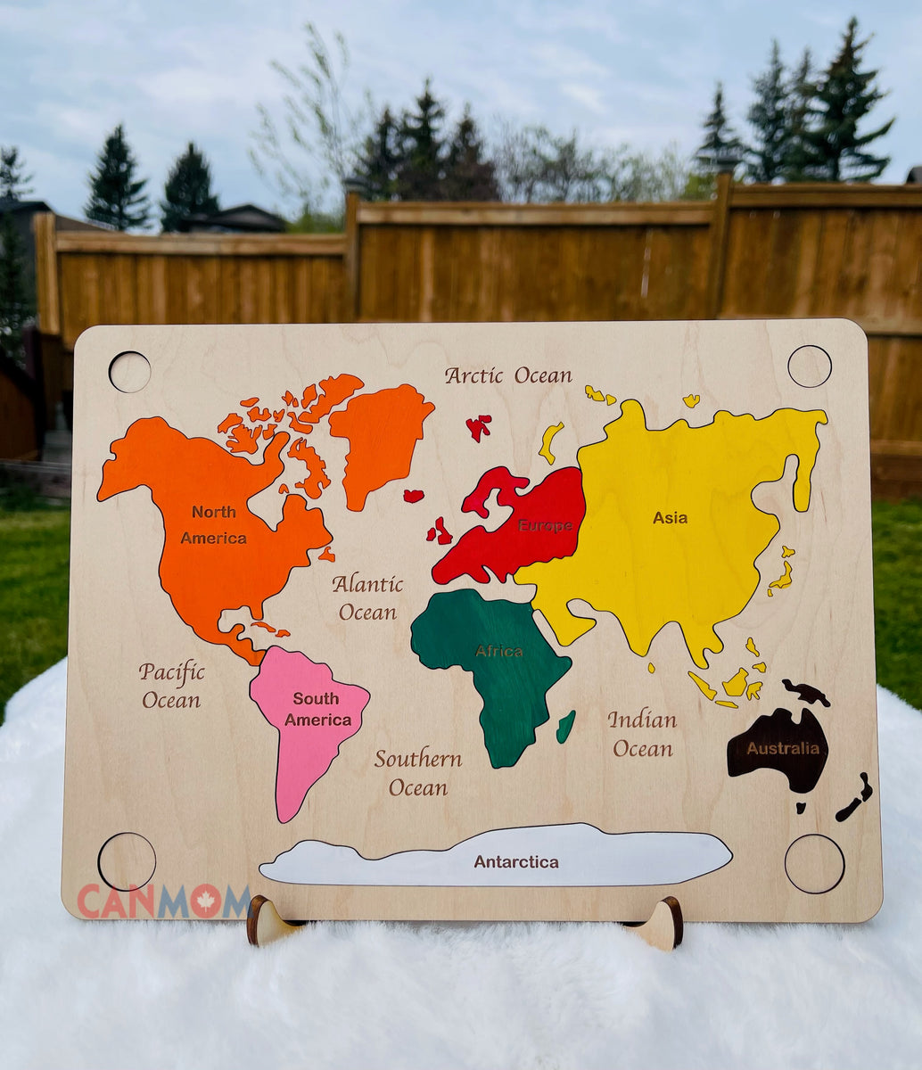 Montessori World Map Puzzle: Engage Young Explorers in Hands-On Geogra ...